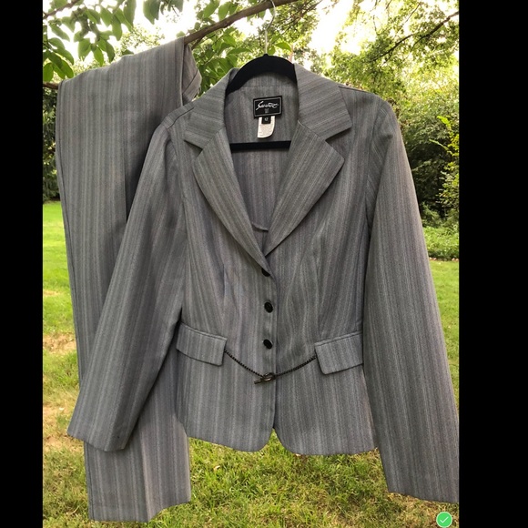 Sweet Suit | Jackets & Coats | Sweet Suit Gray Striped Suit Set | Poshmark